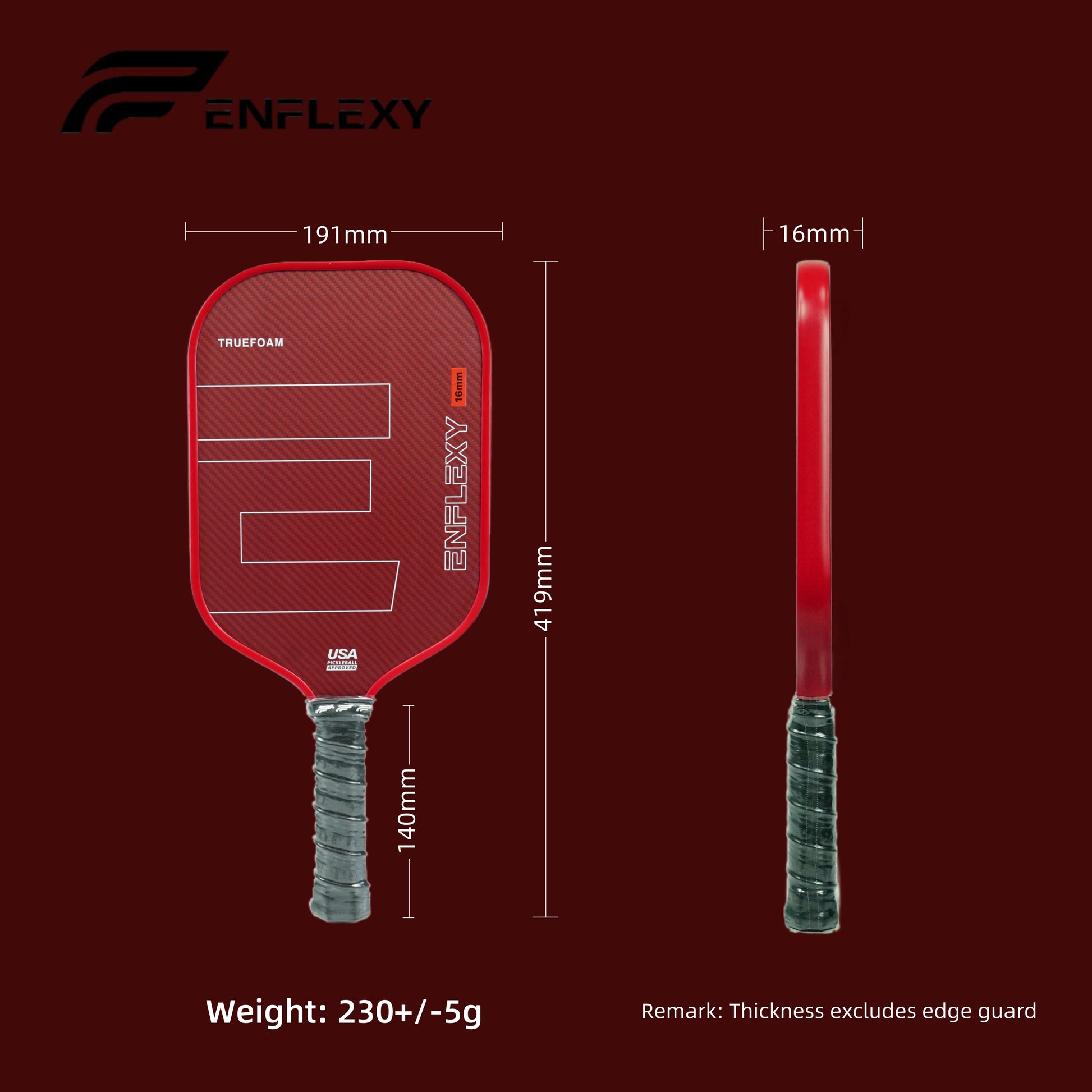 Enflexy Kevlar pickleball paddle with Trufoam core – ENFLEXY SPORT