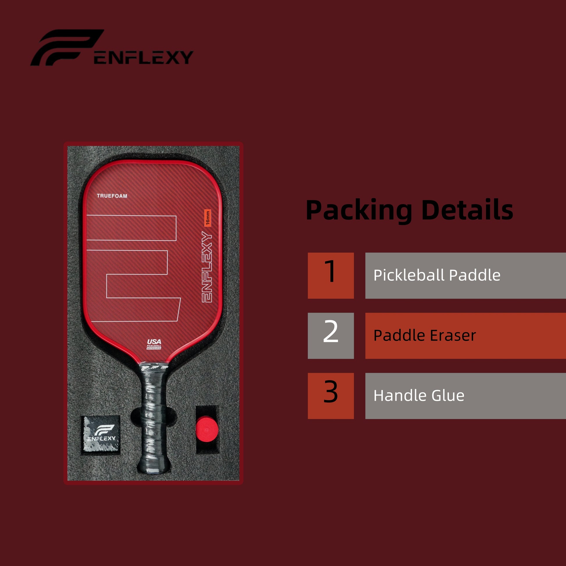Enflexy Kevlar pickleball paddle with Trufoam core – ENFLEXY SPORT